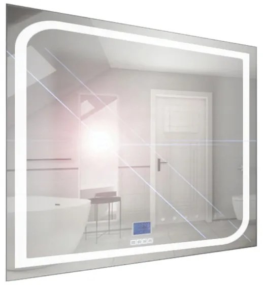 Comodo Zrcadlo závěsné s pískovaným motivem a LED osvětlením Nikoletta LED 6 Typ: dotykový vypínač, Rozměry (cm): 100x65 - (Nikoletta LED 6/100 TS)