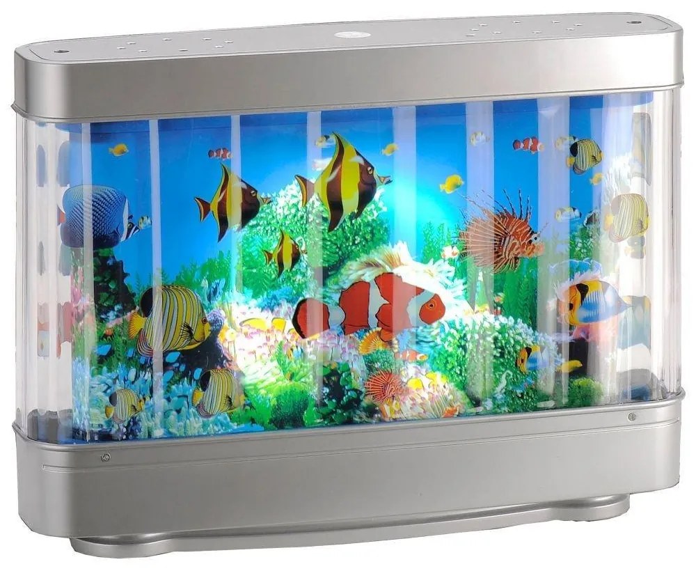Stolní lampa PAUL NEUHAUS LED dětské svítidlo, motiv akvária s rybičkami 5000K LD 85204-70