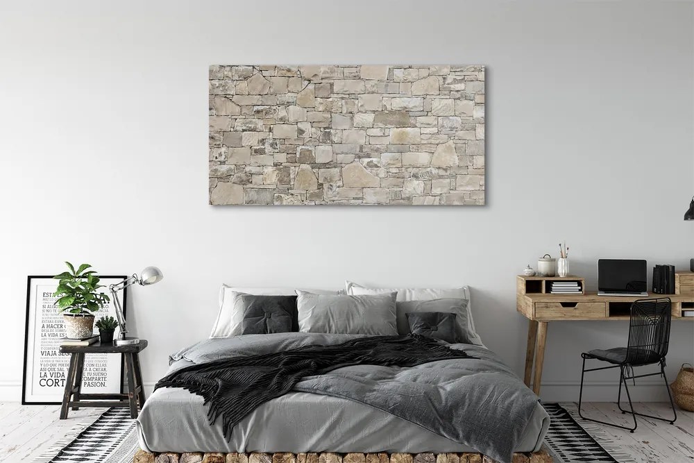 akrylový obraz Kamenná zeď wall 140x70 cm