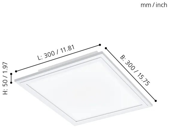 Eglo 96662 - LED RGBW Stmívatelné svítidlo SALOBRENA-C LED/16W + DO