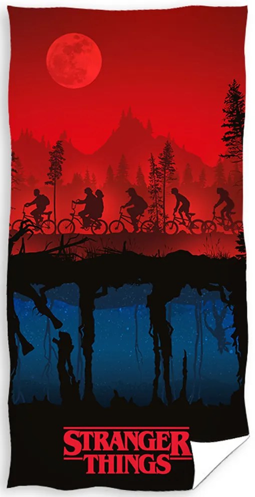 Carbotex Bavlněná froté osuška 70x140 cm - Stranger Things