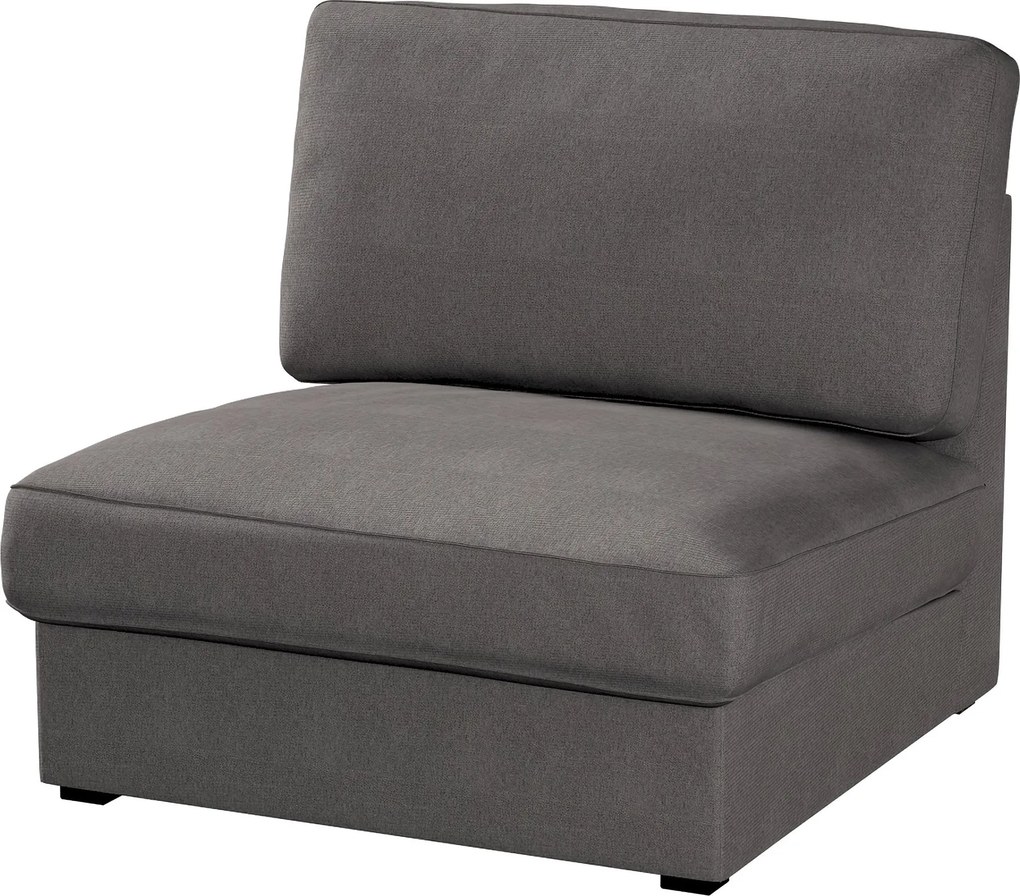 Potah na neskládací křeslo IKEA Kivik barva šedá látka pletený vzor