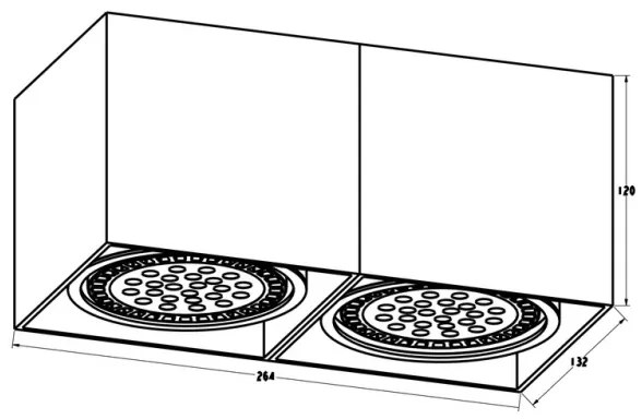 Zuma Line ACGU10-116 - Bodové svítidlo BOX 2 2xGU10-ES111/15W/230V bílá