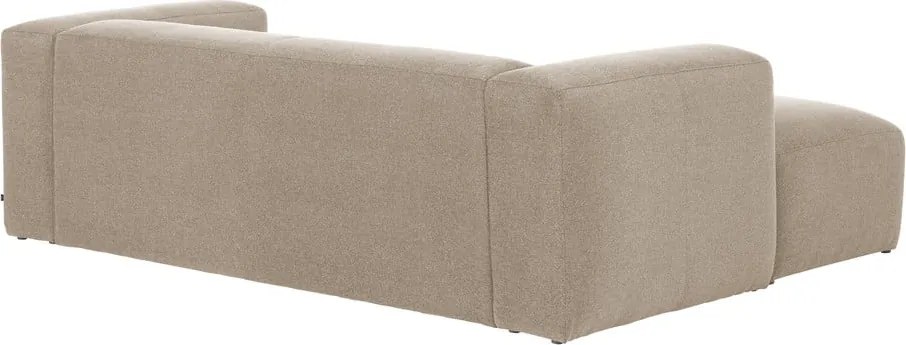 Béžová rohová pohovka Kave Home Blok, levý roh