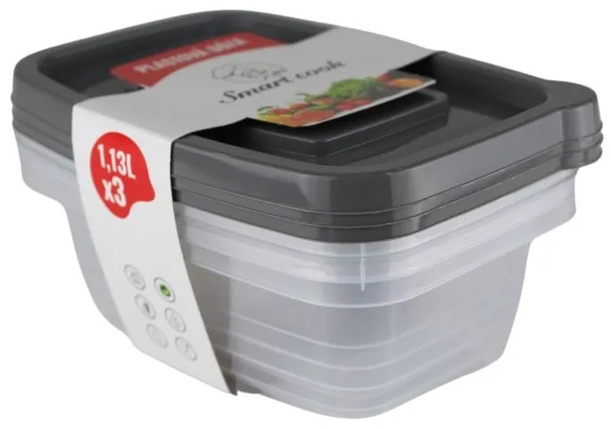 Smartcook Plastová dóza  1,13L x 3