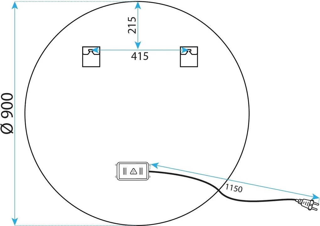 Tutumi Rea, Zrcadlo LED 90cm MMJ Gold, HOM-02504