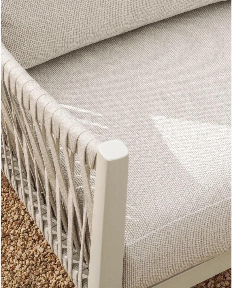 Béžový/krémový zahradní lounge set z masivu akácie pro 5 osob Aleria – Kave Home