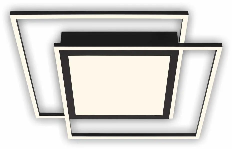Brilo - LED Stropní svítidlo 2xLED/16W/230V + LED/19W 51,5x51,5 cm černá 3740-015