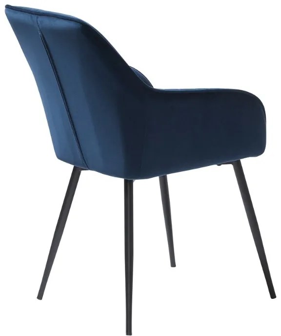 Designová židle Jadwiga modrý samet