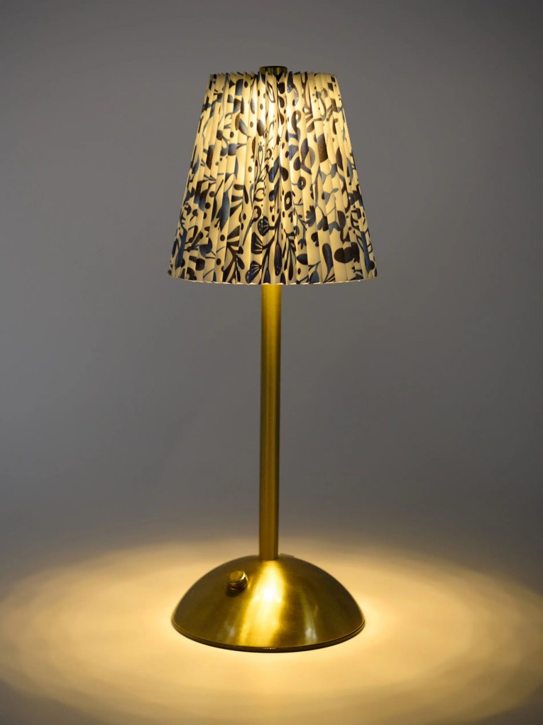 Sinsay - Stolní lampa se vzorovaným stínidlem - zlatá