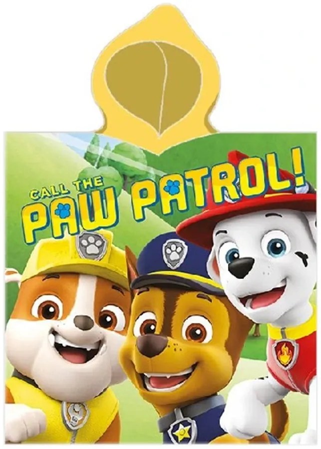 Dětské plážové pončo - osuška s kapucí Tlapková patrola / Paw Patrol - 100% bavlna - 55 x 110 cm
