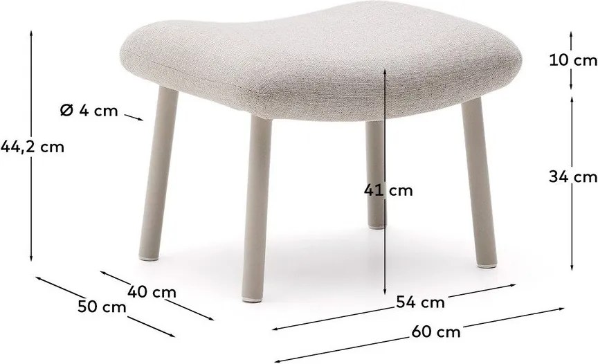 Béžová podnožka Inari – Kave Home