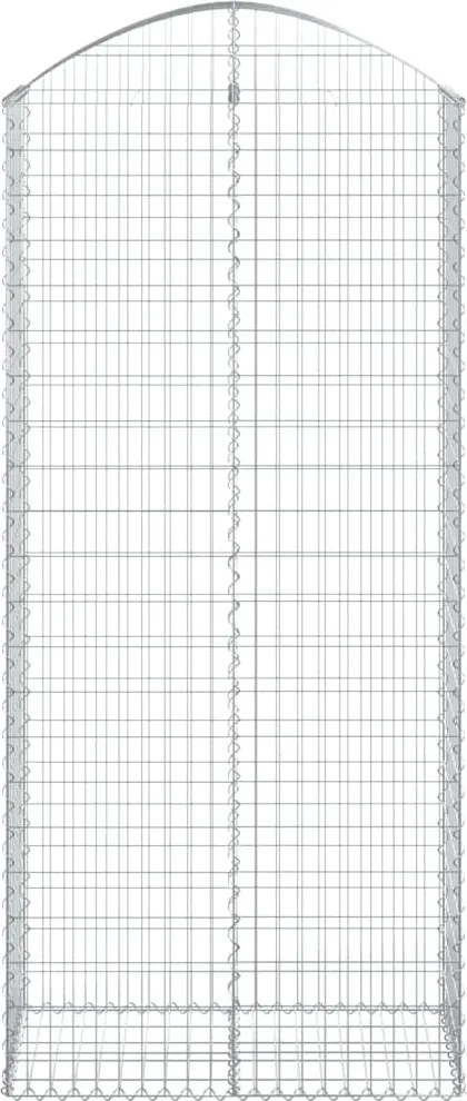 Klenutý gabionový koš 100 x 50 x 220/240 cm pozinkované železo 153441