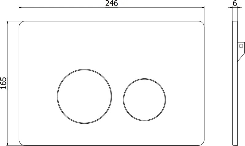 Mexen Tex 06, splachovací tlačítko z nerezavějící oceli, lesklý chrom, 6106-03
