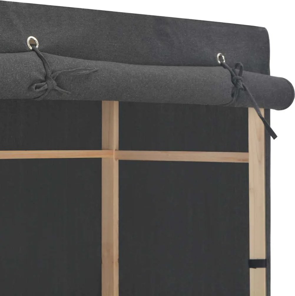 Šatní skříň se 3 policemi šedá 110 x 40 x 170 cm textil 248188