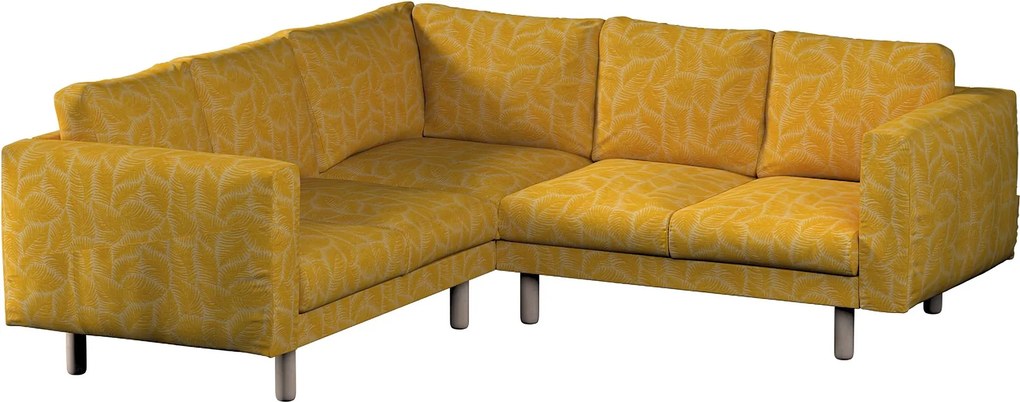 Potah na pohovku IKEA Norsborg rohová 4-místná barva žlutá látka pletený vzor, vzorované