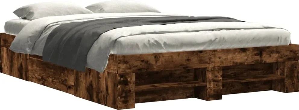 Rám postele bez matrace kouřový dub 120x190 cm kompozitní dřevo 3295517