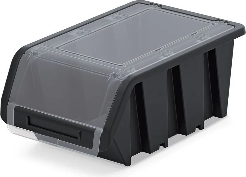 Úložný box uzavíratelný 49 × 29,8 × 21 cm, černá