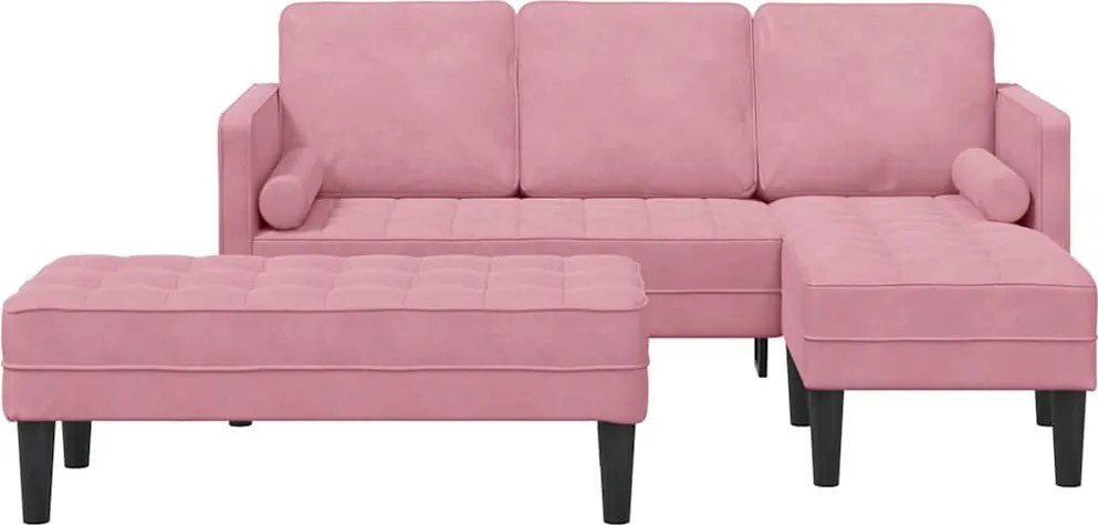 Set pohovek 2 ks Růžová Polyester 3329268