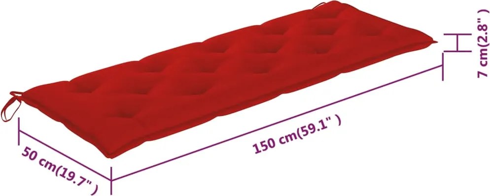 vidaXL Marketos 3místná zahradní lavice s poduškou 150 cm masivní eukalyptus