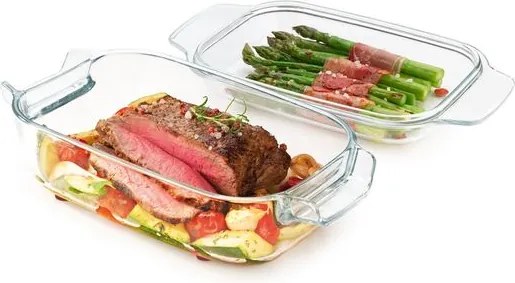 TESCOMA Pekáč s poklopem GrandCHEF 34 x 19 cm, skleněný