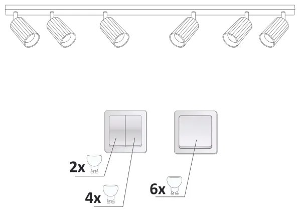 Bodové svítidlo NICEA 6xGU10/10W/230V bílá