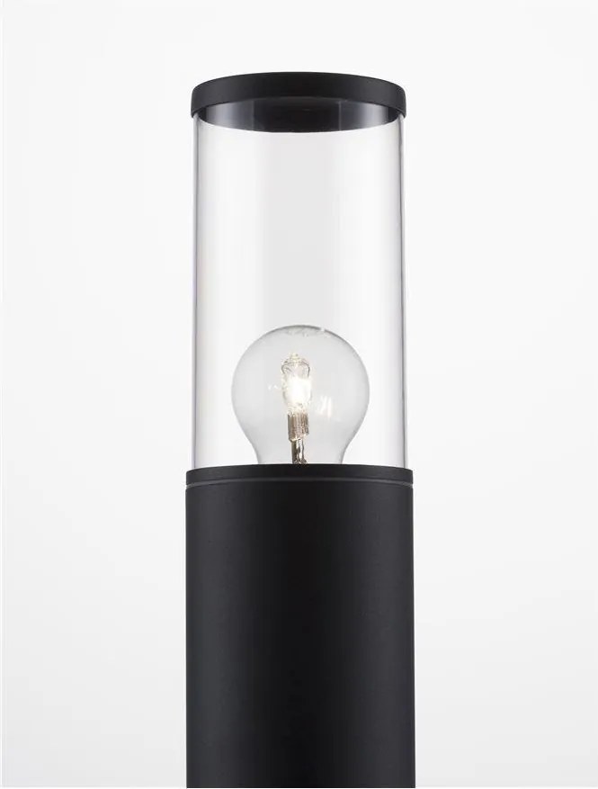 NV 9060182 Venkovní sloupkové svítidlo ZOSIA tmavě šedý hliník a čirý akryl E27 1x12W 220-240V bez žárovky IP65 - NOVA LUCE