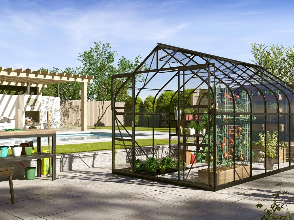 Vitavia Zahradní skleník Dione (černá, 11,5 m²)