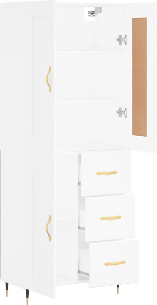 Skříň highboard bílá 69,5 x 34 x 180 cm kompozitní dřevo 3199985