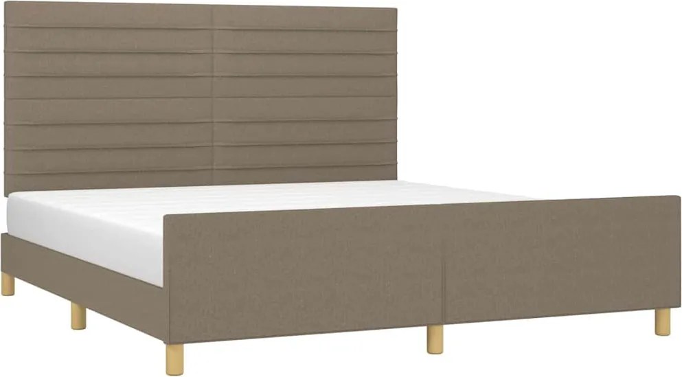 Rám postele bez matrace taupe 160 x 200 cm textil 3125150