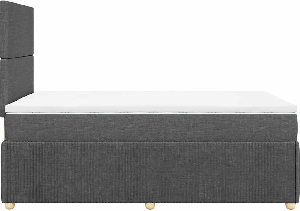 Box spring postel s matrací tmavě šedá 120x200 cm textil 3294317