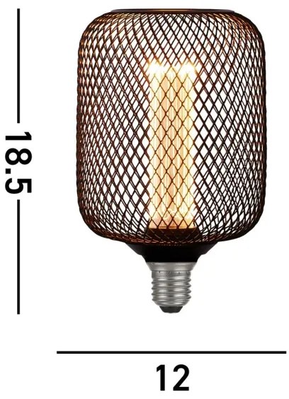 Searchlight 26002BK - LED Dekorační žárovka WIRE MESH E27/4,5W/230V 2700K