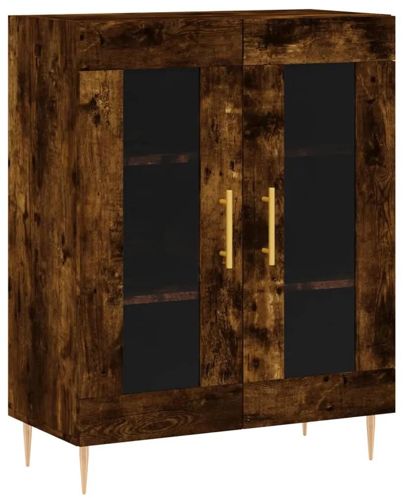 Skříň highboard kouřový dub 69,5 x 34 x 180 cm kompozitní dřevo,  3195728