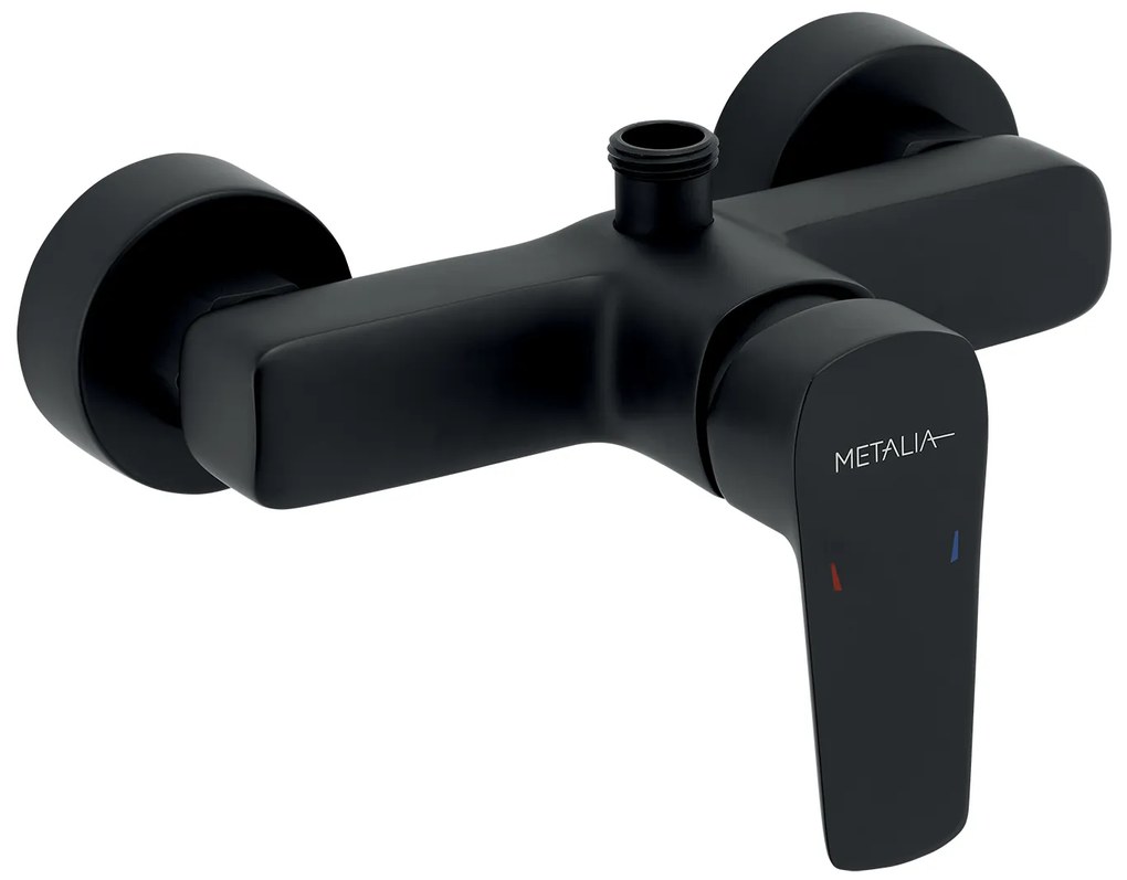 Novaservis Metalia 58, sprchová baterie bez příslušenství s horním vývodem 150 mm, černá, 58062/1-5