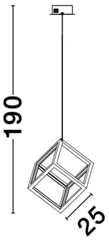 LED lustr Gabbia 25 černé
