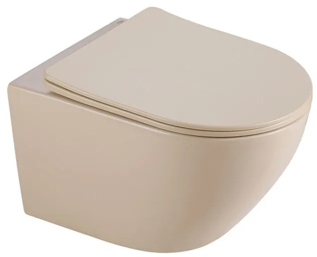 BPS-koupelny Závěsná WC mísa se SoftClose sedátkem HYD-6978, cappuccino