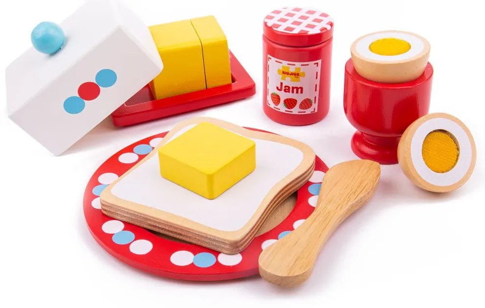 Bigjigs Toys Dřevěný set snídaně