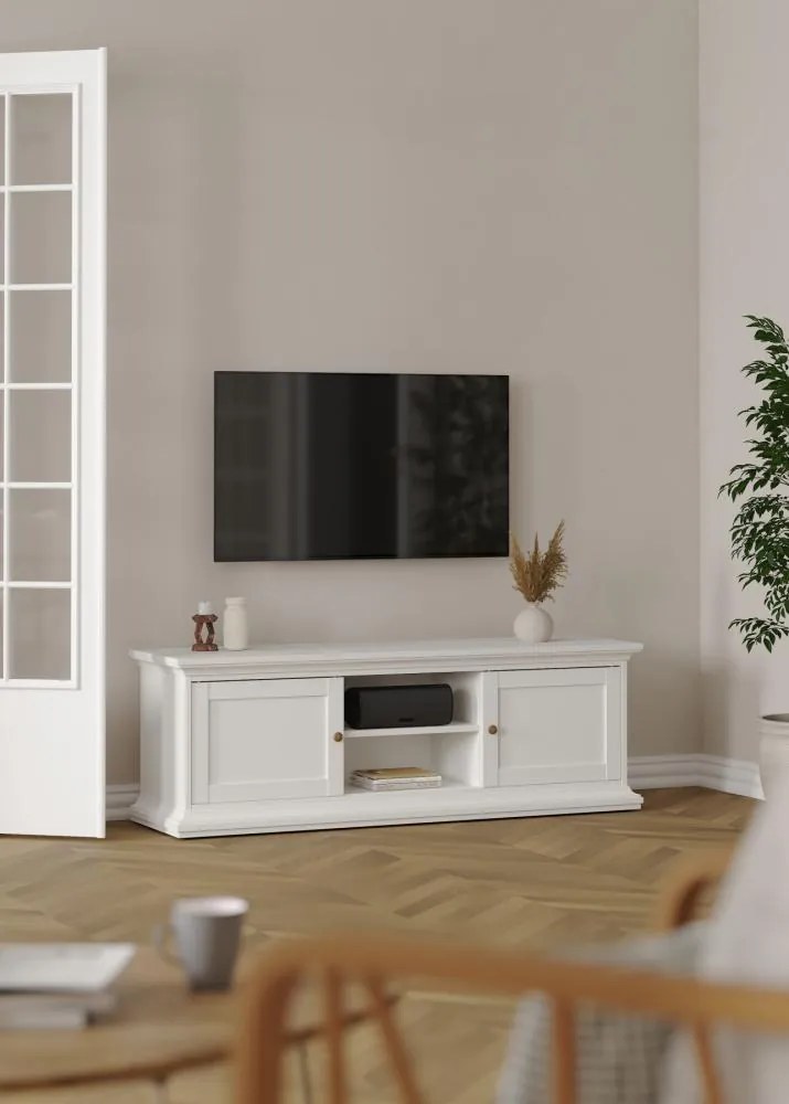 TV stolek, bílá, PARIS 77810