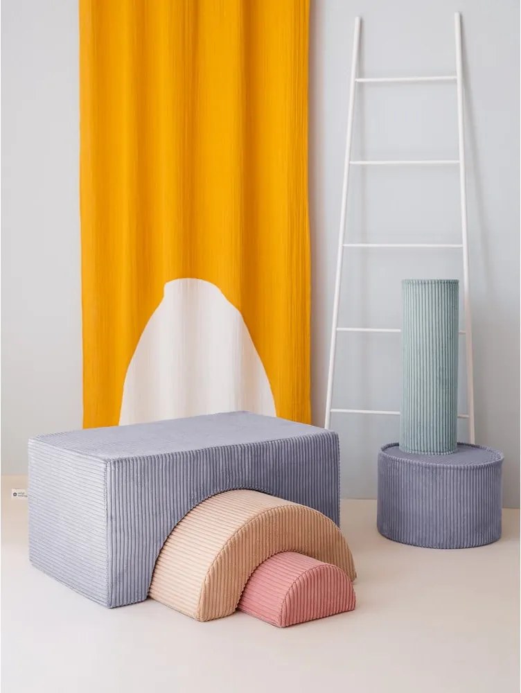 Modré manšestrové pěnové hřiště 75x49x37 cm Rainbow Montessori – Wigiwama