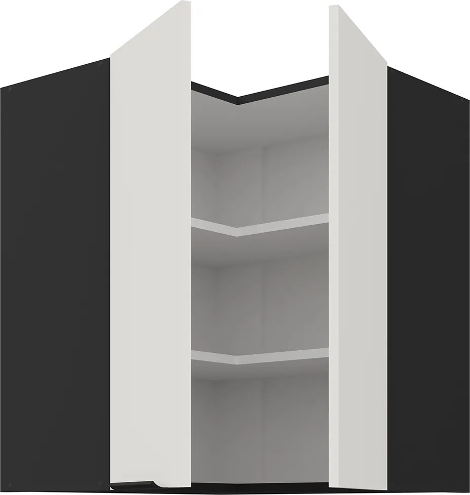 ARIA wb | horní kuchyňská skříňka 60x60 GN-72 2F (90°) rohová s policemi | 60x60 cm | černá/bílá