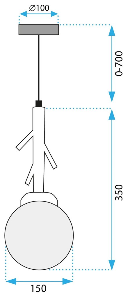 Toolight Stropní svítidlo APP1422-1CP