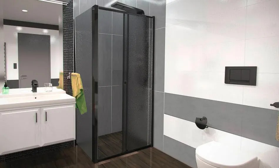 NICOL COMBI Black 90x70 grape Sprchový kout s posuvnými dveřmi