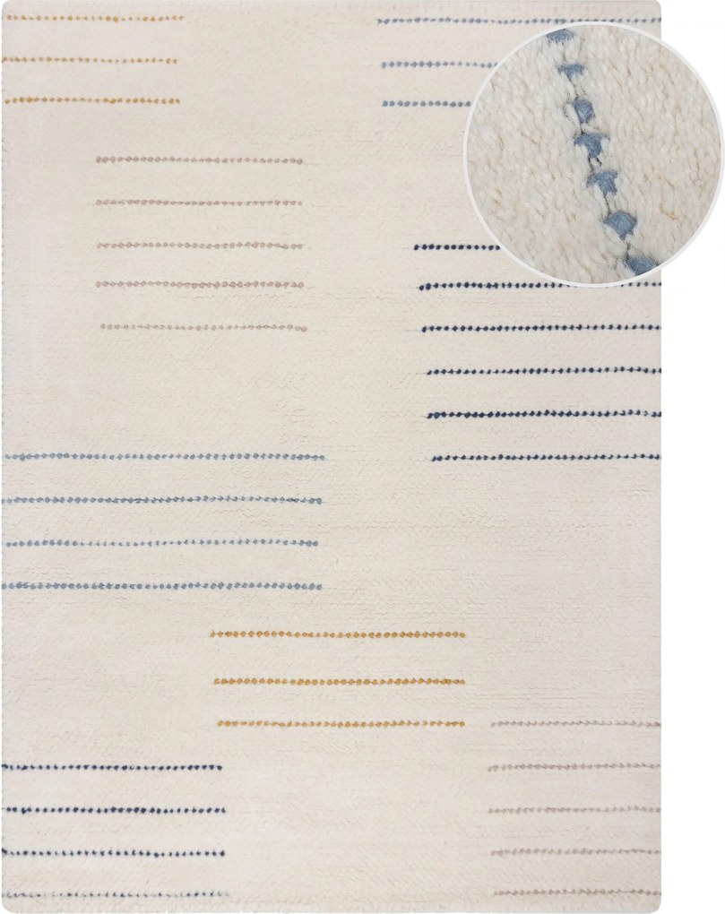 Flair Rugs, Kusový koberec Dottie Geometric Blue/Multi, 200x290, bílá, ložnice