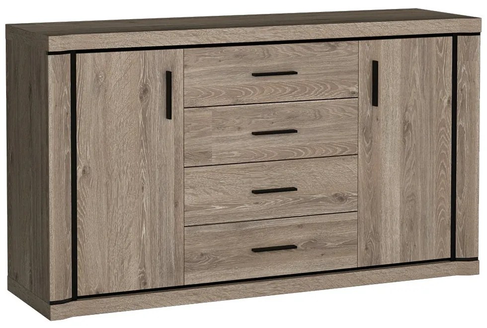 Obývací stěna DALLAS t | 409 cm | sestava B | trufla