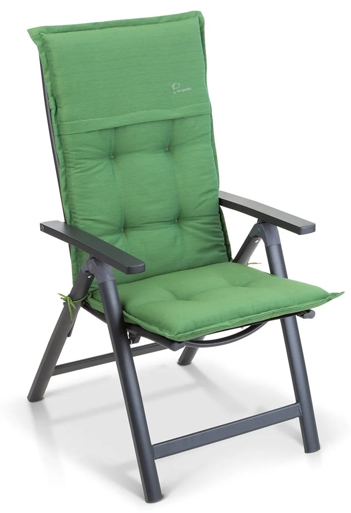 Coburg, polstr, čalounění na židli, vysoké opěradlo, zahradní židle, polyester, 53 x 117 x 9 cm