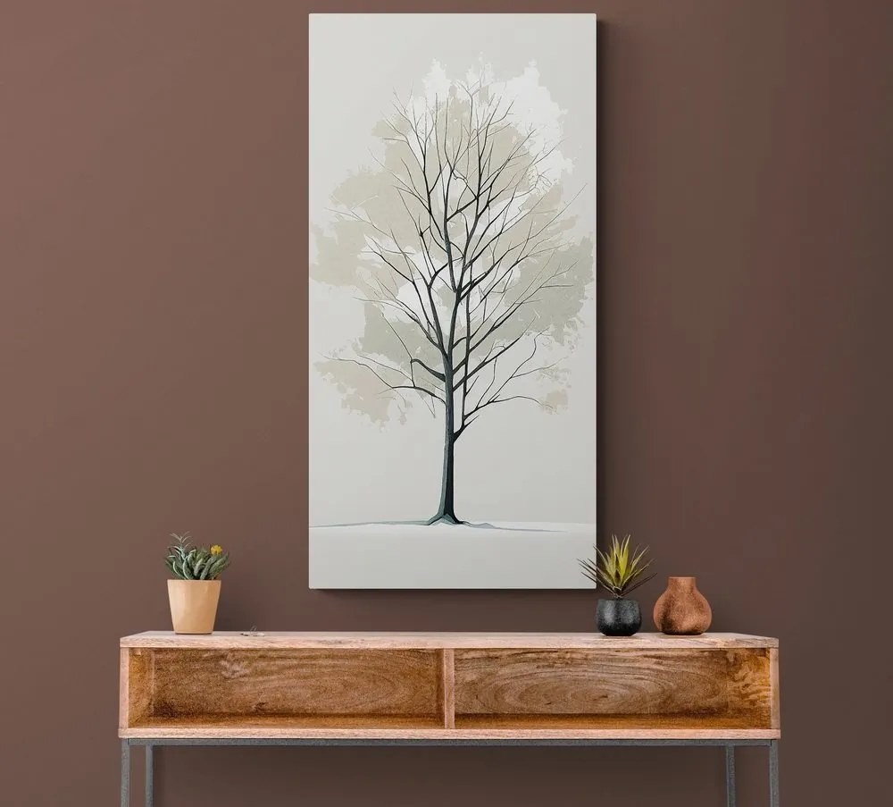 Obraz strom v minimalistickém provedení - 60x120
