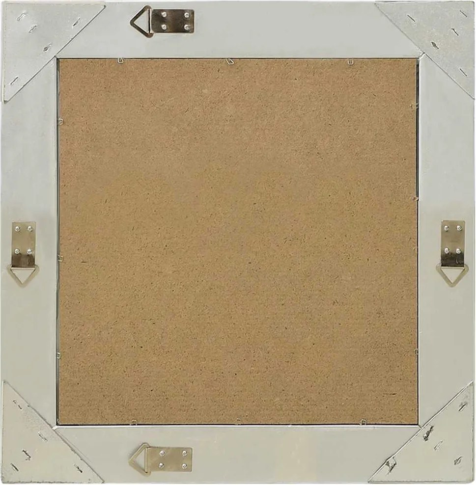 Nástěnné zrcadlo barokní styl 50 x 50 cm stříbrné 320314