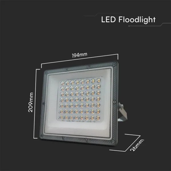 LED Reflektor LED/50W/230V IP65 3000/4000/6500K šedá