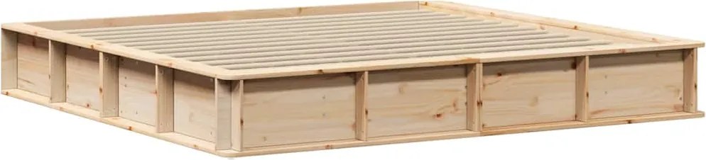 Rám postele Hnědá 200 x 200 cm Masivní borové dřevo 3385703