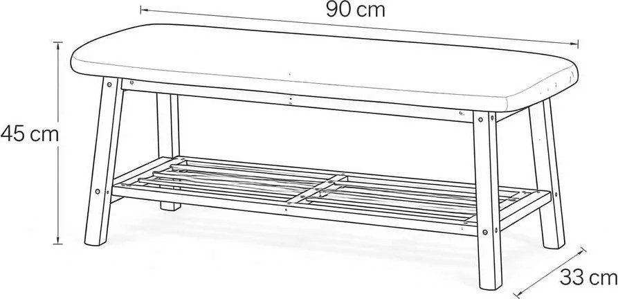 Botník Lacaze, přírodní dřevo / šedá